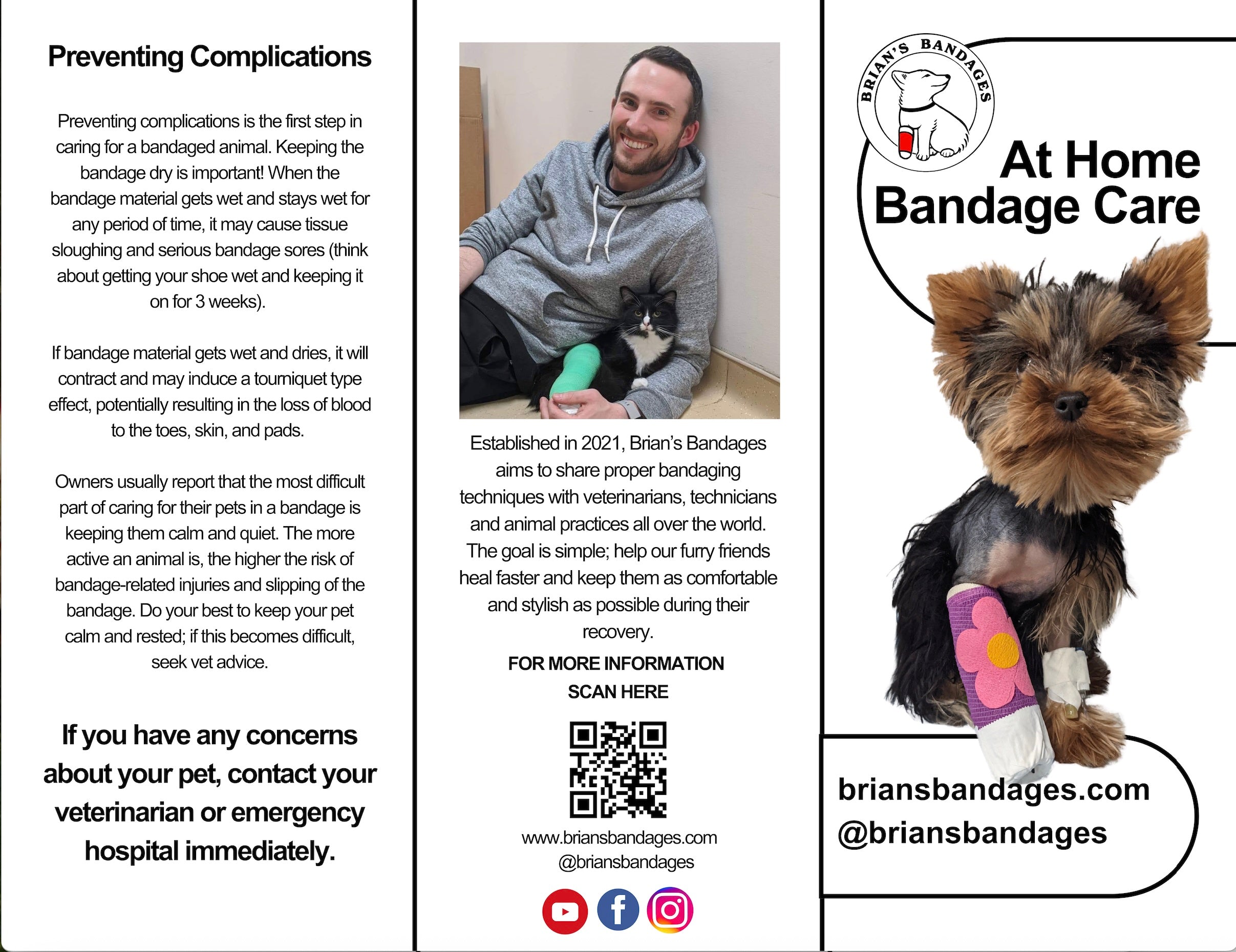 At-Home Bandage Care – Client Education Handout (Printable PDF) – Brian ...